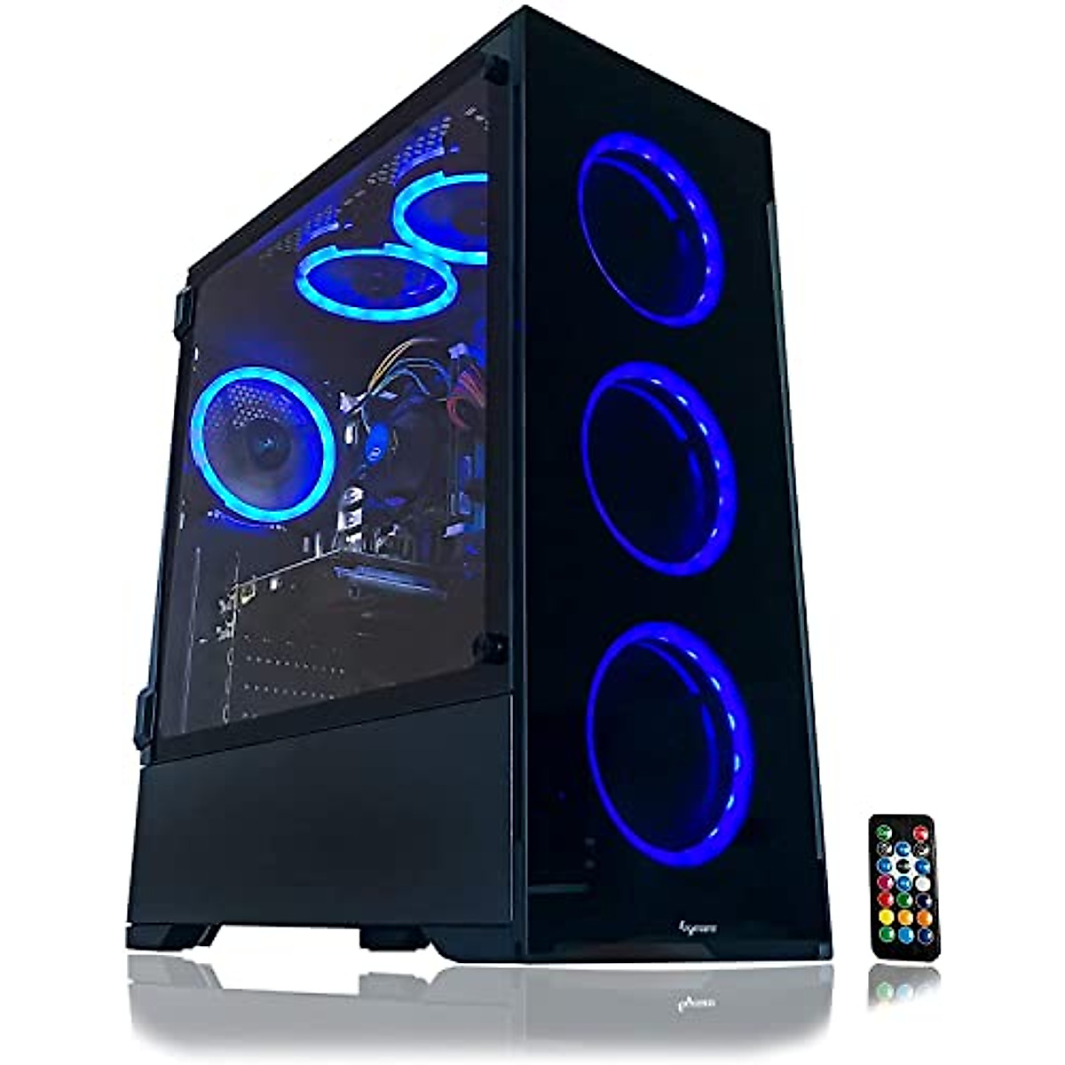 Alarco Gaming PC Desktop Computer Intel 3.70GHz,16GB Ram,512 GB SSD,Windows 11 pro,WiFi Ready,Video Card RX 580 8GB, 6 RGB Fans with Remote