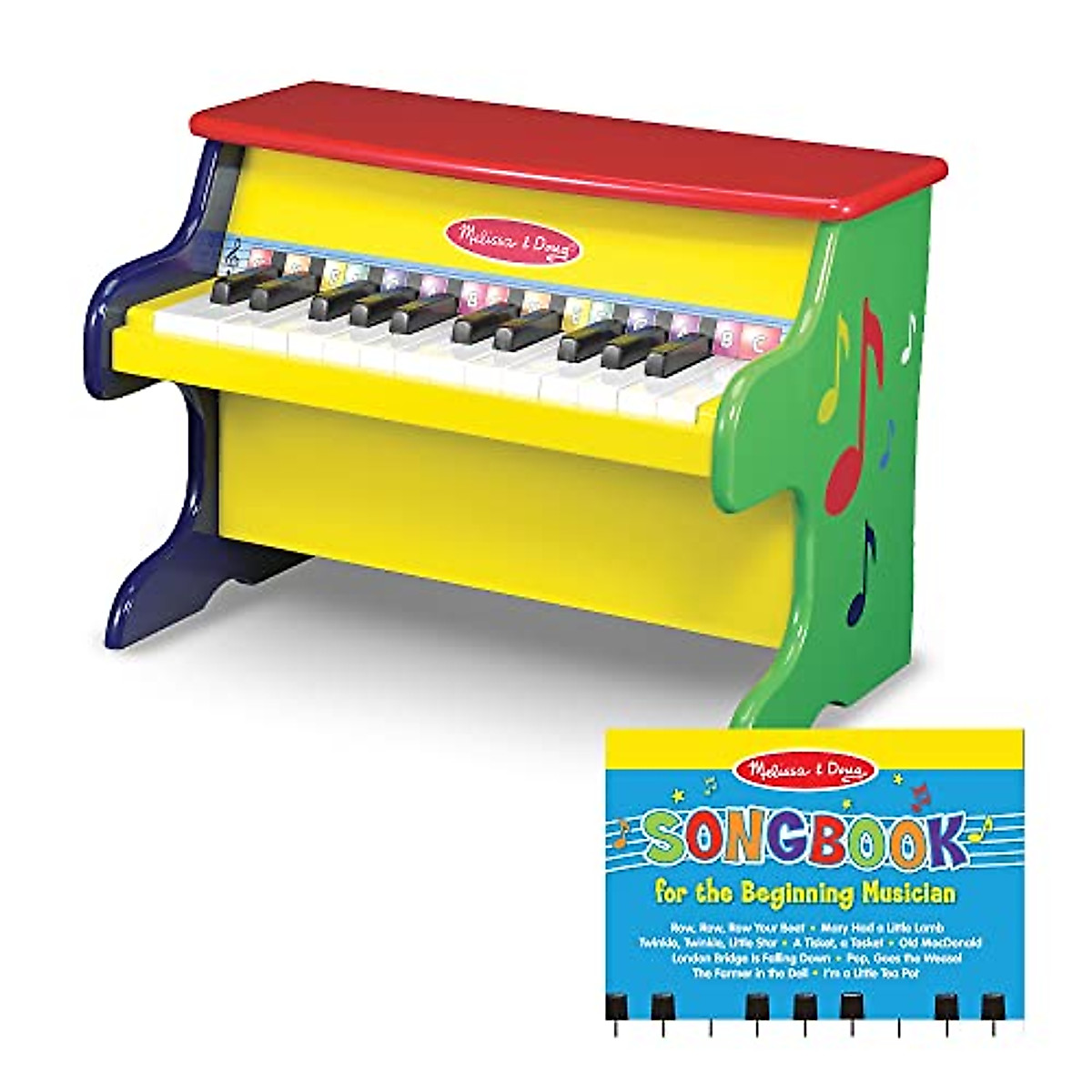 Melissa & Doug Learn-To-Play Piano With 25 Keys and Color-Coded Songbook - Toy Piano For Baby, Kids Piano Toy, Toddler Piano Toys For Ages 3+