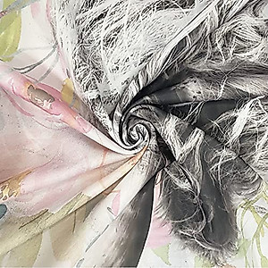 Romantic Angels Highland Cow Shower Curtain Set Get Naked Western Floral Shower Curtains for Bathroom Farmhouse Cute Funny Cow Bathroom Decor Waterproof Fabric 72 * 72 Inch with 12 PCS Hooks