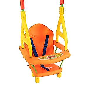 Costzon Toddler Swing Set, Outdoor A-Frame Swing for Backyard with Safety Harness and Handrails, Swing Stand Frame with Anti-Rust Frame for Outdoor Garden Backyard Kindergarten (Swing with Handrails)