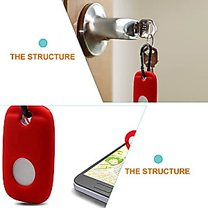 Locator Skin Protector Case 4pcs Compatible for Tile Pro 2022 Anti- Lost Loop with Keychain Ring Holder Tracker Finder Locator Anti- Lost Protector Holder
