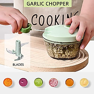 Vegetable Chopper Slicer 16-in-1 with Spice Chopper Set 7 Blades Veggie Dicer Onion Fruit Cutter (gray set)