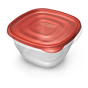 Rubbermaid TakeAlongs Deep Square Food Storage Containers, 5.3 Cup, 2 Count