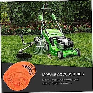 Yardwe 2pcs Cutter Mower Rope Steel Lines Xcm Mowing Strimmer Trimmer Orange Replacement Practical Grass Accessory Mowers Brush Cordless Wire Accessories Line Round Landscape Cutters