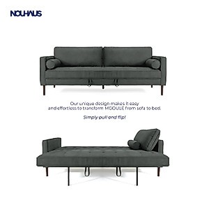 Nouhaus Module, Sleeper Sofa Bed Couch. 7ft Luxury Convertible Sofa Futon Bed with No Roll Together Latex. Pull Out Sofa Bed for Bedroom Couch, Small Apartment Furniture Sofas or RV Couch