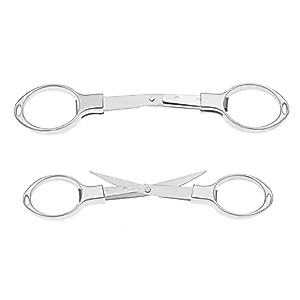 2 Pieces Home Office Travel Folding Scissors, Stainless Steel Telescopic Cutter, Safety Portable Travel,Folding Safety Scissors Trip Scissors