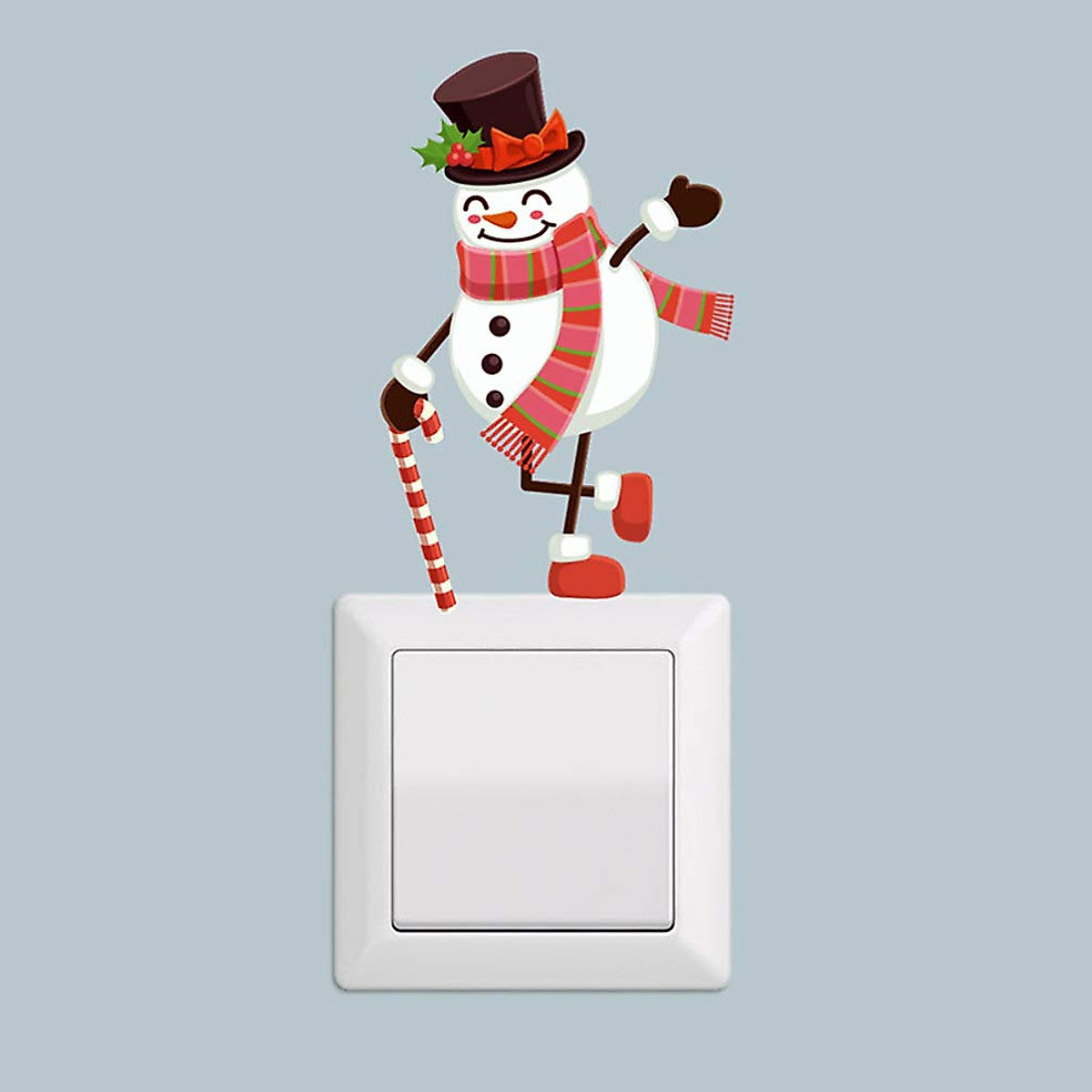 ABOOFAN Christmas Light Switch Sticker Removable Wall Decal for Christmas Home Party Decoration 4Pcs