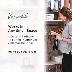 Moso Natural Air Purifying Bag 200g (7.05oz) 3 Pack. A Scent Free Odor Eliminator for Cars, Closets, Bathrooms, Pet Areas. Premium Moso Bamboo Charcoal Odor Absorber. Two Year Lifespan (Charcoal Grey)