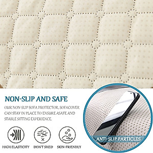 ZGDDPZA Sofa Armrest Cover,1/2/3 Seater Sofa Headrest Slipcovers with Pocket Nonslip Armchair Cover Quilted Water Proof Furniture Protector for Recliner Couch (Coffee,1 Seat Recliner 3 pc)