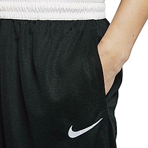 Nike Dry Men's Dri-Fit Elite Basketball Shorts (Black/White/Red, Medium)