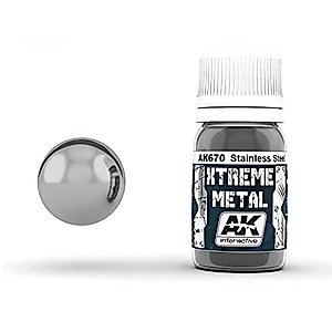 AK Interactive 30ml Extreme Metal Paints Stainless Steel # 670