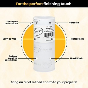 Expo International Decorative Matte Tulle Spool of 6 Inch X 25 Yards | White