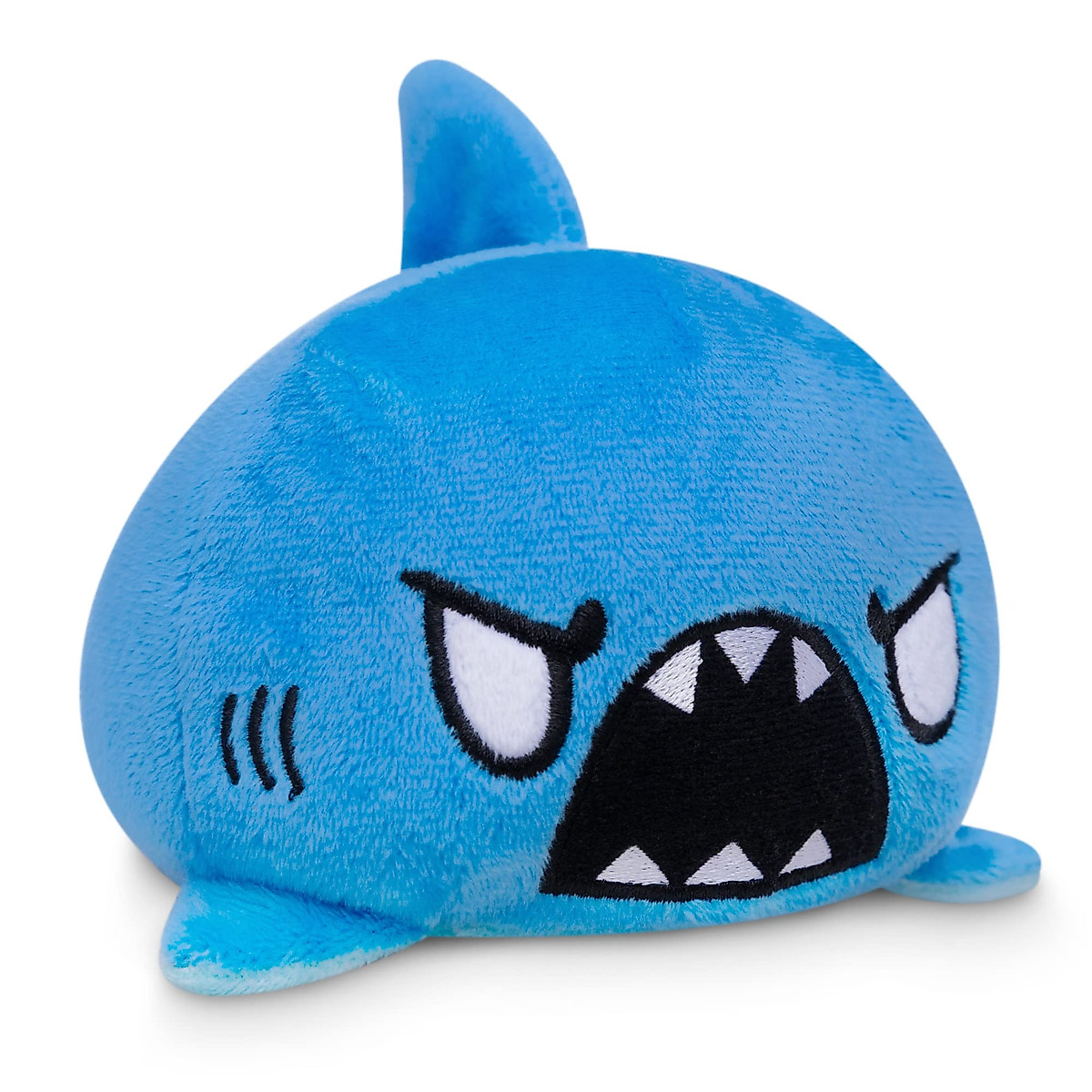 TeeTurtle - The Original Reversible Shark + Narwhal Plushie - Blue - Cute Sensory Fidget Stuffed Animals That Show Your Mood