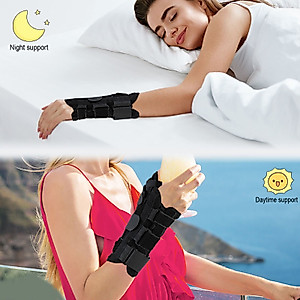 TODDOBRA Wrist Brace with Thumb Spica Splint for De Quervain's Tenosynovitis Carpal Tunnel Pain Wrist & Thumb Stabilizer for Tendonitis Arthritis, Sprains & Fracture Forearm Support Cast (Left M/L)