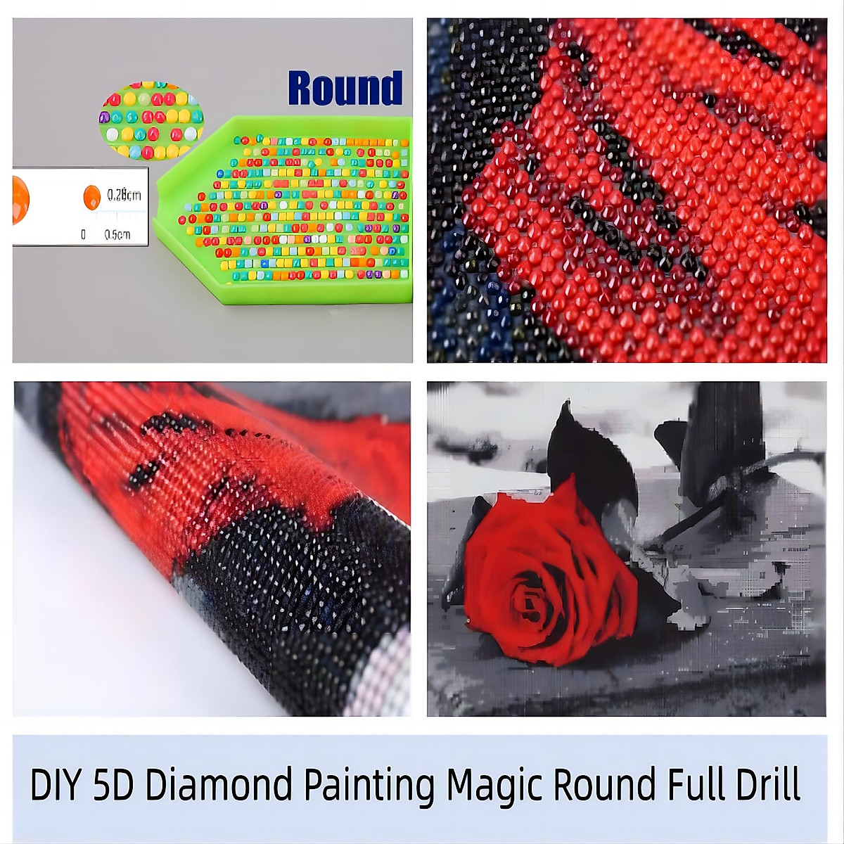 Diamond Art Painting by Number Kits for Adults Blue Angel Wing Round Full Drill 5D Diamond Art Easy for Beginner Cross Stitch Mosaic Craft Hobby Wall Art for Home Decor 30x40cm