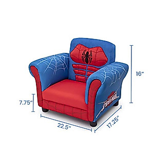 Delta Children Figural Upholstered Chair, Marvel Spider-Man (Blue, Red)