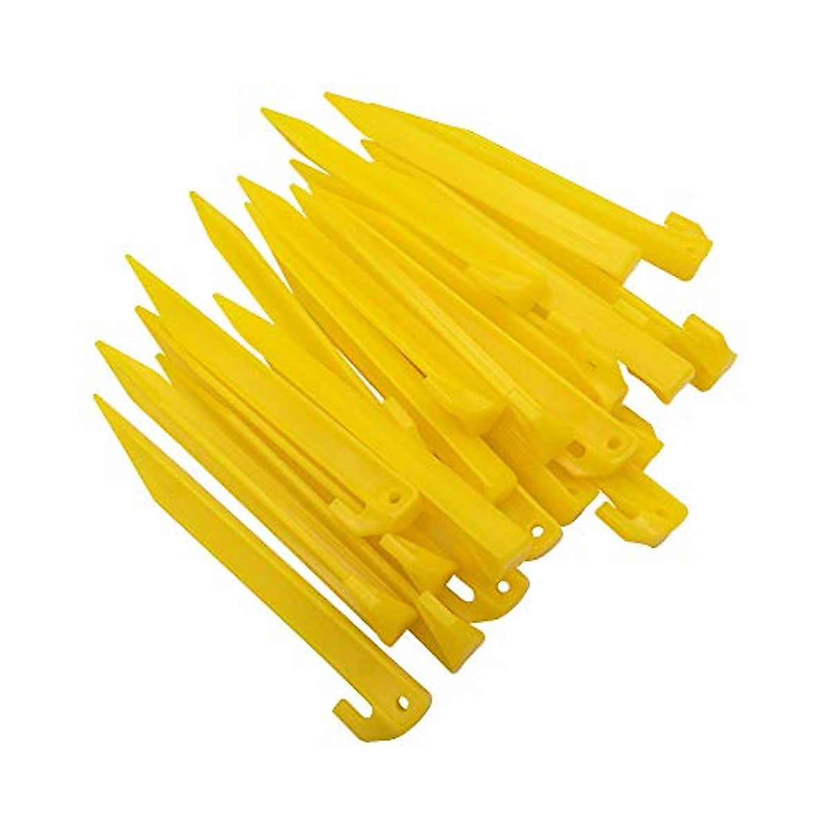 GDLPZM 24pcs Plastic Tent Pegs Durable Spike Hook Awning Camping Caravan Pegs Accessory