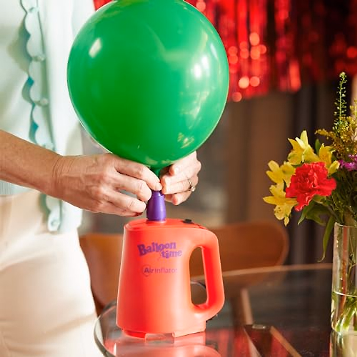 Balloon Time Electric Air Inflator and Deflator - Powerful Portable Electric Air Pump for Balloons, Balloon Arch, Party Decorations, Inflatables, and Air Mattresses