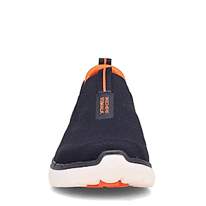 Skechers Men's Gowalk 6-Stretch Fit Slip-On Athletic Performance Walking Shoe, Navy/Orange, 10