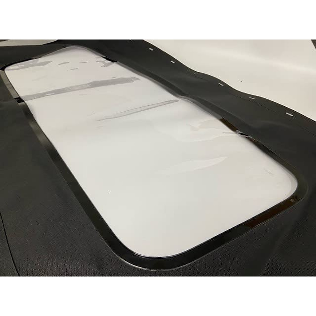Replacement for: Ford Mustang 1994-2004 Convertible Soft Top & Plastic Window Black Sailcloth (1 Piece Easy Install)