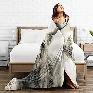 Highland Cow Blanket Cattle Cow Portrait Flannel Throw Blanket for Living Room Couch Bed Sofa Kids Adults All Seasons 80"x60"