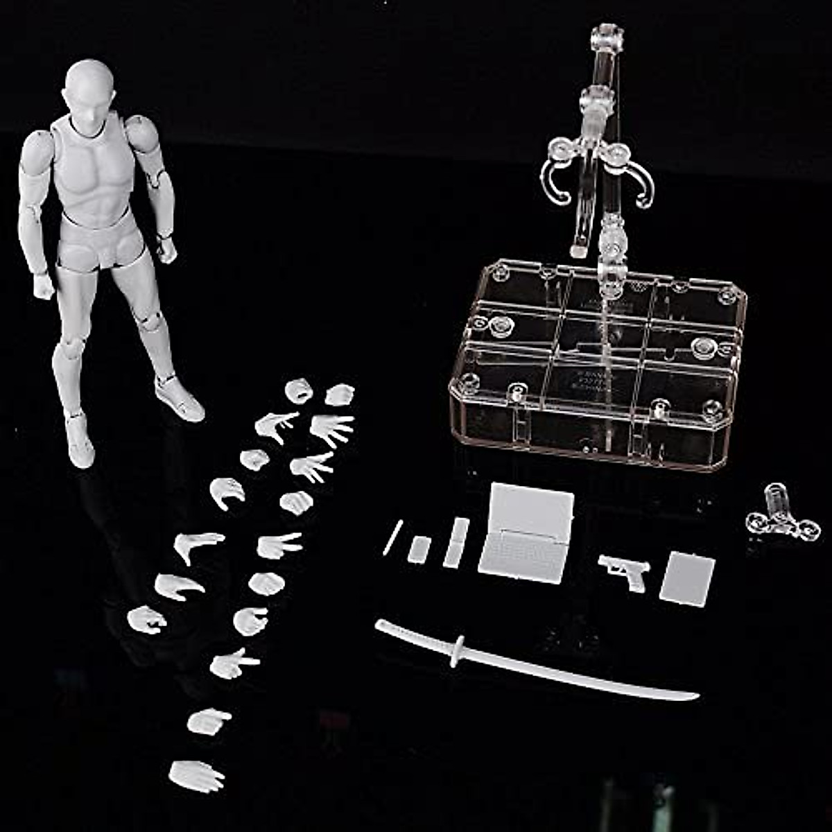 Body Kun DX Set Male Female Gray Color Body-Chan Action Figure Model Set PVC Figure Model Drawing for SHF S H Figuarts