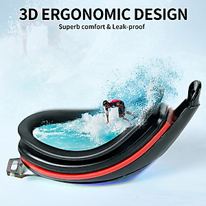 AIKOTOO Nearsighted Swimming Goggles Anti-fog