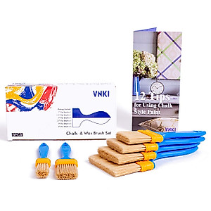 Chalk & Wax Paint Brush for Furniture - VNKI 6PCS Set Paint Brushes for Painting and Refinishing (1,1.5,2,2.5,3,4in …