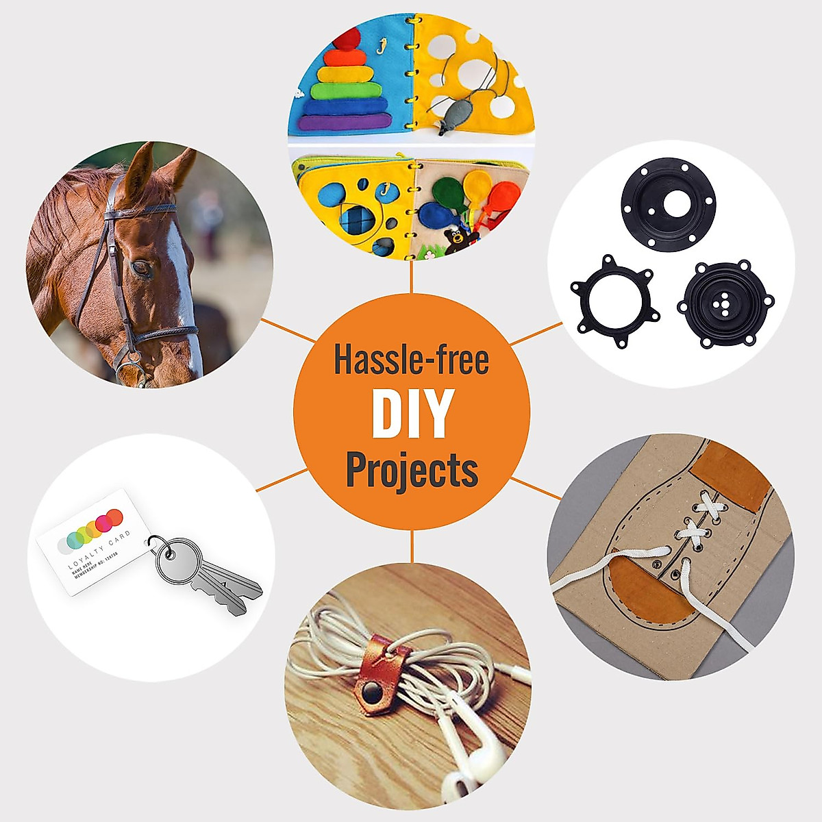 Professional Leather Hole Puncher – Leather Punch Tool for Belts, Watch Bands, Handbag Straps and More – Precision Multi-Size Fabric & Leather Hole Puncher for Crafts & Easy DIY Belt Holes