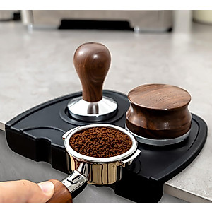 Espresso Tamping Mat Coffee Tamper - Coffee Tamper Mat for Espresso Machine Accessories, Food Safe Silicone Espresso Tamper Mat for Protect Counter (Large)