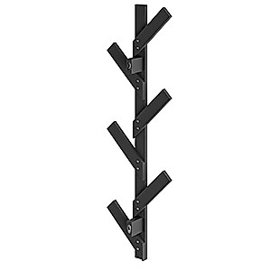 Ballucci Tree Coat Rack Wall Mounted, Wood Tree Branch Coat Hooks for Hats, Caps, Scarves, Umbrellas, Towels, Jewelry - Black