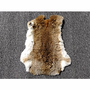 Natural Tanned Rabbit Fur Hide (10" by 12" Rabbit Pelt with Sewing Quality Leather)