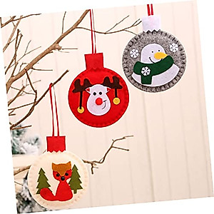 NOLITOY 3pcs Christmas Decorations House Decorations for Home Appliques Embellishments Home Decoration Xmas Hanging Felt Christmas Snowman Ornaments Felt Window Ornaments Hanging Pendants