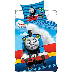 Thomas The Tank Engine Bed Linen Set 100 x 135, 40 x 60 cm Official Licensed (53.1" x 39.3" inch)