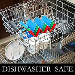 Vethwal 3 Pack Colorful Taco Holders, Taco Holder Stand with Handle Can Hold 2 or 3 Tacos Each, Sturdy, BPA Free Healthy PP Material Dishwasher & Microwave Safe