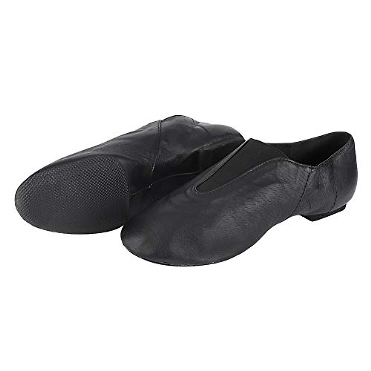 1 Pair Jazz Shoes PU Leather Latin Shoes Girls Women Black Soft Split Sole Jazz Shoes Dance Shoe Black(41)