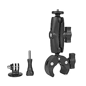 Handlebar Clamp Motorbike Mount for Insta360 One X3, X2, X, One R, RS, GO 2, GoPro Hero, with Double Ball Head Super Clamp Mount Adapter Accessories