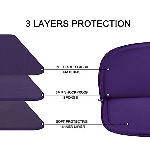 Laptop Sleeve Case 15.6 inch, Shockproof Protective Cover, Handbags Portable Laptop Bag for 15.6 inch HP Dell Asus Lenovo Notebook Computer Case with Front Pocket, Purple