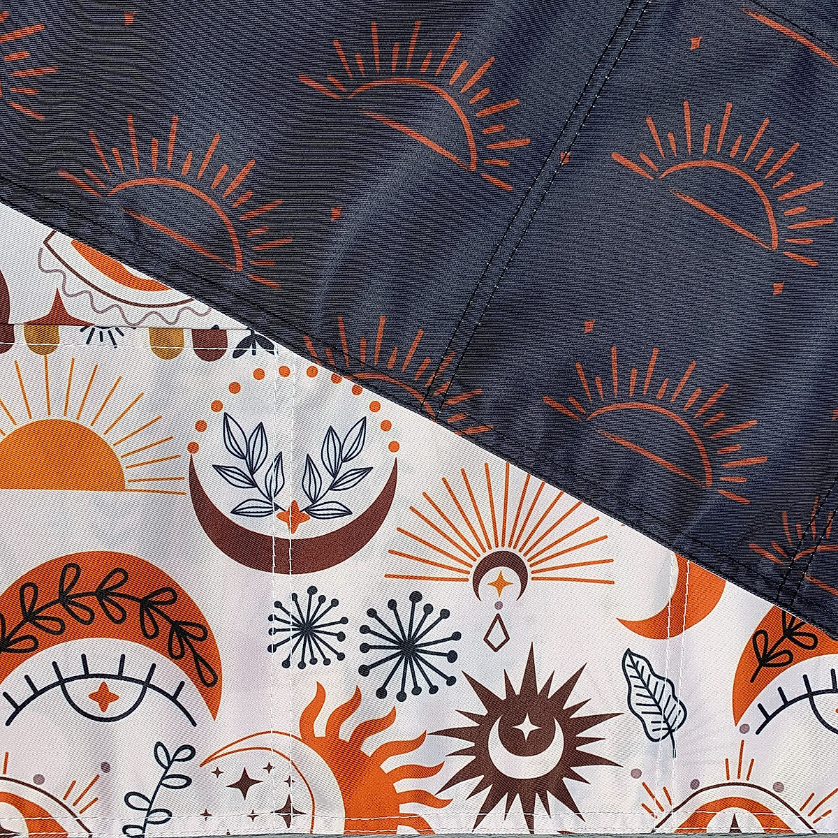 Plum Hill BoHo Waist Apron Set - Waitress Server Aprons - 3 Pockets; Cute Half Apron for Bartender, Restaurant, Coffee Shop, Teachers - Rainbows, Suns and Moons