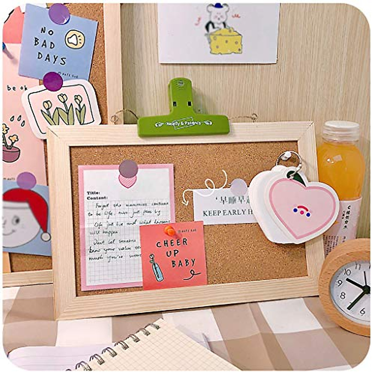 Wall decoration DIY Cork Board, Message Board Hanging Photo Wall, Home Creative Desktop Notepad Felt Wall Stickers Display
