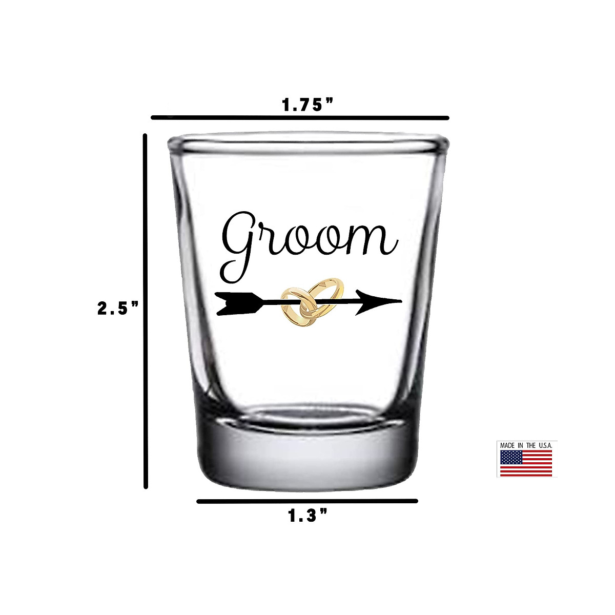 Rogue River Tactical Bride and Groom Shot Glass Set Gift For Husband Wife Newlywed Wedding Gift Set Novelty