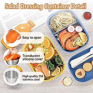 Engorgio Stainless Steel Salad Dressing Container to go 2.1oz 6pcs, Mini Condiment Containers with Leakproof Silicone Lids, for Lunch Box Picnic Travel and Kids