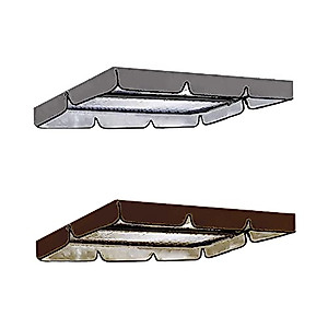 Outdoor Swing Canopy Replacement Cover 2 Seater Anti-uv Waterproof Oxford Cloth Patio Chair Cover for Swing Garden Porch Seat Furniture Parts - 64.5 X 44.9 X 5.9 Inch.