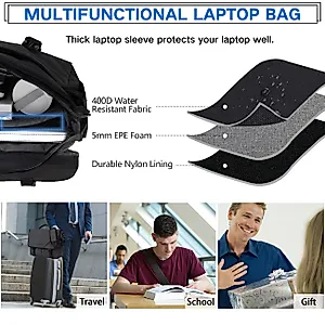 Messenger Bags for men,Lightweight 15.6 inch Laptop Bag for Work business Vonxury