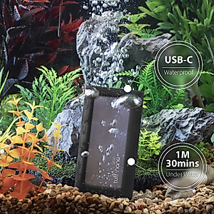 CalDigit Tuff Nano Plus 2TB - Compact Rugged IP67 Waterproof USB-C 3.2 Gen 2 10Gb/s External NVME SSD, Compatible with Thunderbolt 4 Mac and PC, Up to 1055MB/s (2TB Nano Plus, Charcoal Black)