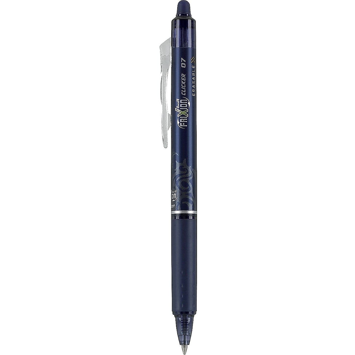 PILOT FriXion Clicker Erasable, Refillable & Retractable Gel Ink Pens, Fine Point, Navy Blue Ink, 3-Pack (31468)
