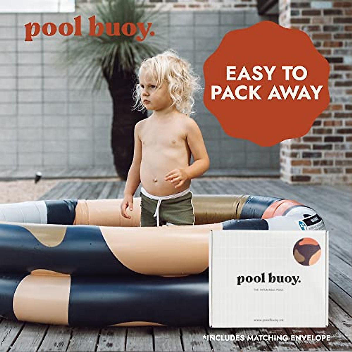 Pool Buoy Round Inflatable Pool with Storage Bag - Premium Outdoor Swimming Pool for Kids, Toddlers, Infants and Adults - Garden and Backyard Pools for Family Summer Pool Party (Leisure Suit Laars)