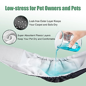 wegreeco Washable Male Dog Belly Band (Stylish Pattern)- Pack of 3 - Washable Male Dog Belly Wrap, Dog Diapers Male (Charcoal, Small)