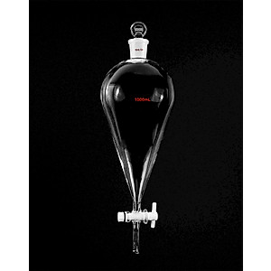 QWORK 1000ml Separating Funnel with 24/29 Joints and Stopcock