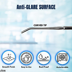 Mall Probe and Seeker Dissecting Instrument Angular Semi-Blunt Tip Made of Stainless Steel for Lab Dissections Multipurpose Laboratory Supplies Used by Student and Professionals (1 Pcs)